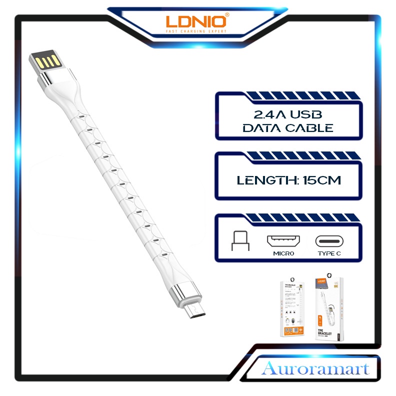 Original Ldnio 15cm short cable usb to Micro Android /lP/ Type C Usb ...