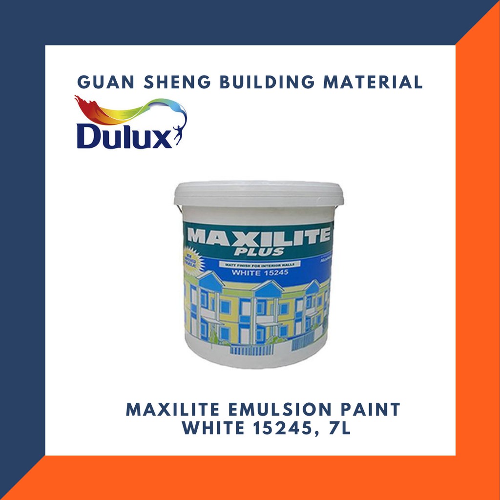 Maxilite Emulsion Paint 1L DULUX white 15245 (Cat Kapur) | Shopee Malaysia