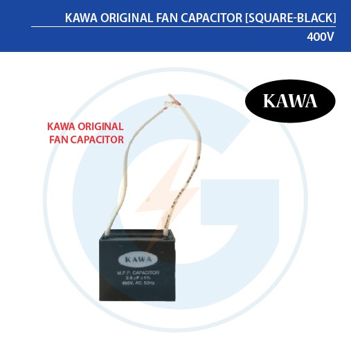 Original KAWA/ Original CBB61 400V Fan Capacitor Square (Black ...