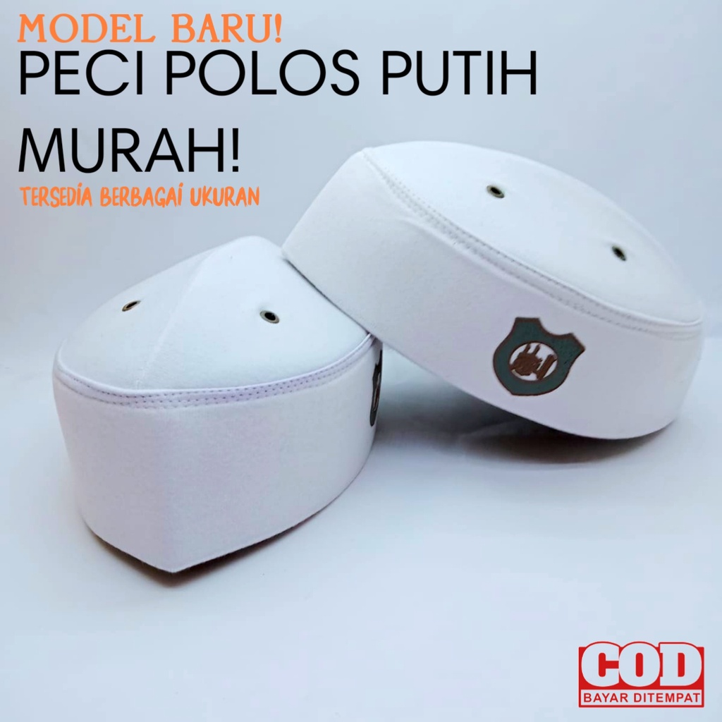 PUTIH Malaysian Songkok Cap/Uje Cap Embroidered Logo Malaysian Copy ...
