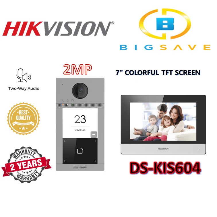 HKVISION DS-KIS604-P IP VIDEO INTERCOM VILLA DOOR STATION KIT | Shopee ...