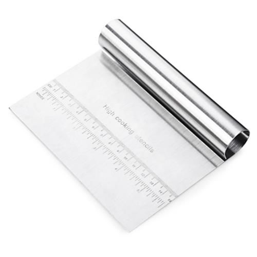 STAINLESS STEEL PIZZA DOUGH SCRAPER CUTTER FLOUR PASTRY CAKE TOOL ...