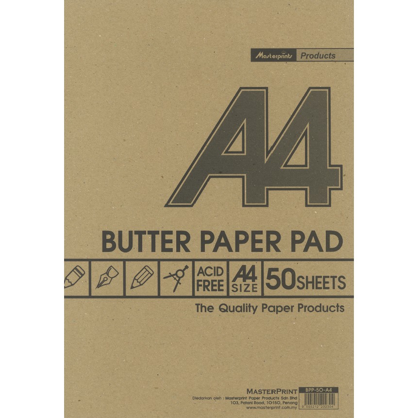 Masterprint Butter Paper Pad A4 50's - BPP50-A4 | Shopee Malaysia