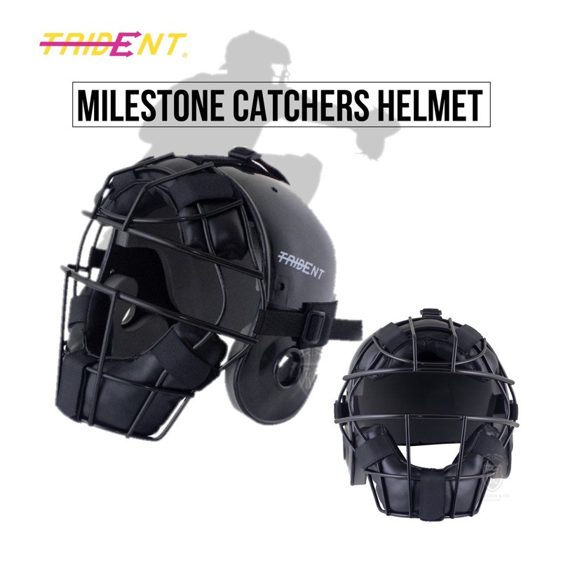 Trident Milestone Catchers Helmet Softball Softbol Catcher Topi Keledar ...