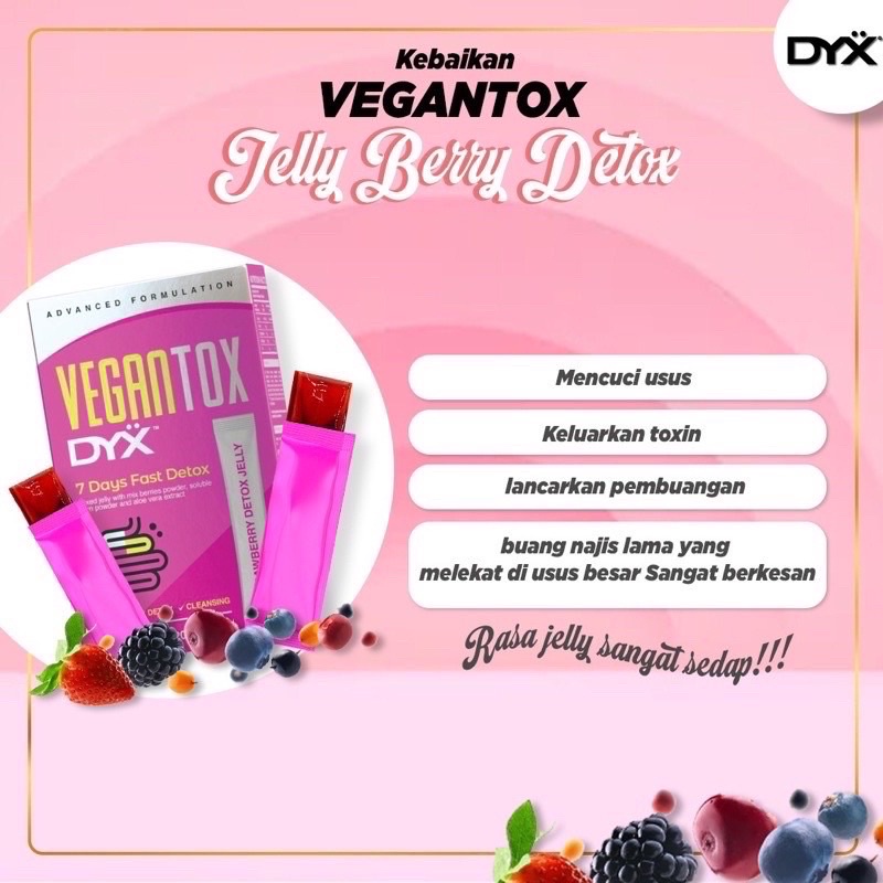 DYX VEGAN-TOX JELLY 1 KOTAK SAHAJA - Detox Badan Dalam 7 hari sahaja ...