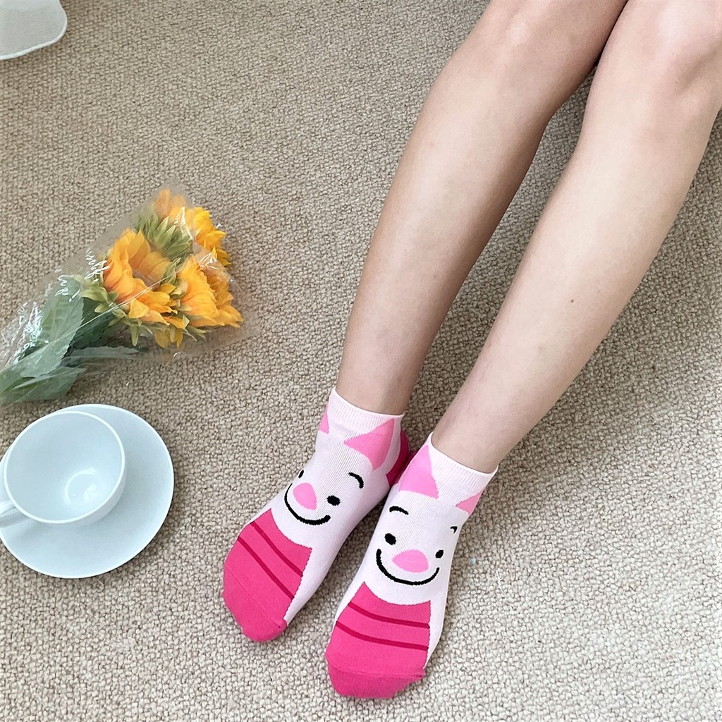 Anyshop Korean Socks Disney Cartoon Mickey Minnie Pooh Piggy Three-Eyed ...