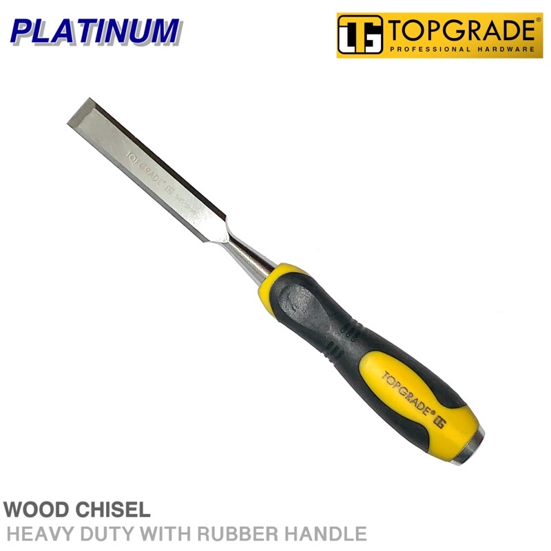 TOPGRADE Wood Chisel with Rubber Padded Handle | 19mm | Thick, Sharp ...