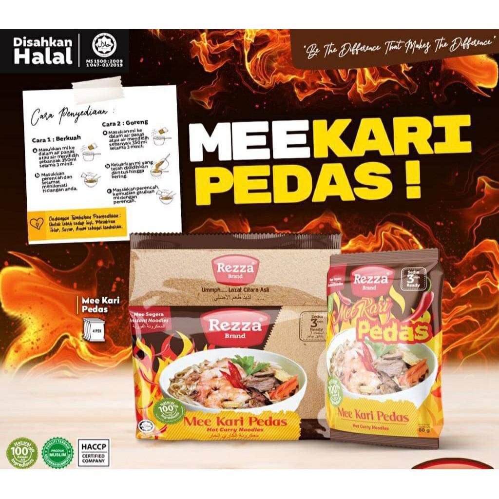 🔥 READY STOCK 🔥 REZZA BRAND MEE KARI PEDAS - BEBAS MSG/PENGAWET/PEWARNA ...