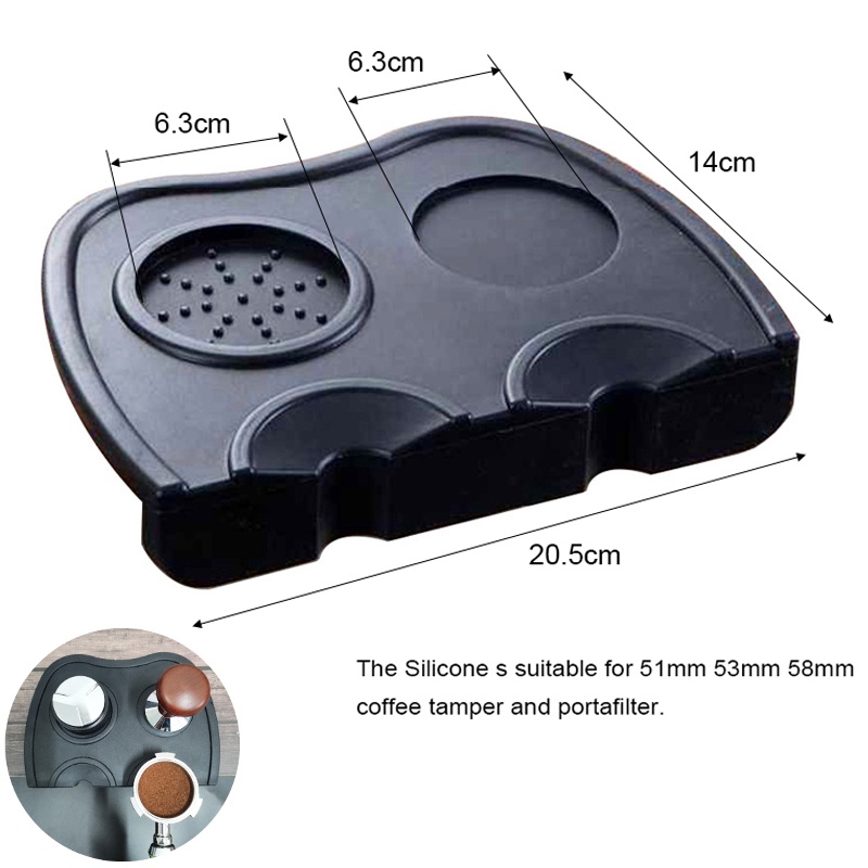 Espresso Double Coffee tamper mat Silicon corner mat Coffee Maker ...
