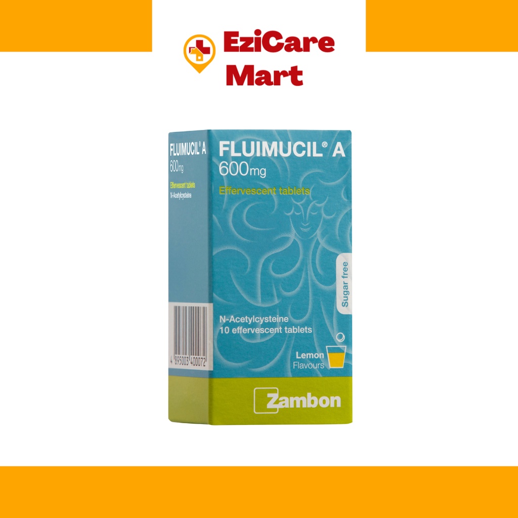 Fluimucil A600 Effervescent Tablet (N-Acetylcysteine 600mg) 10's ...