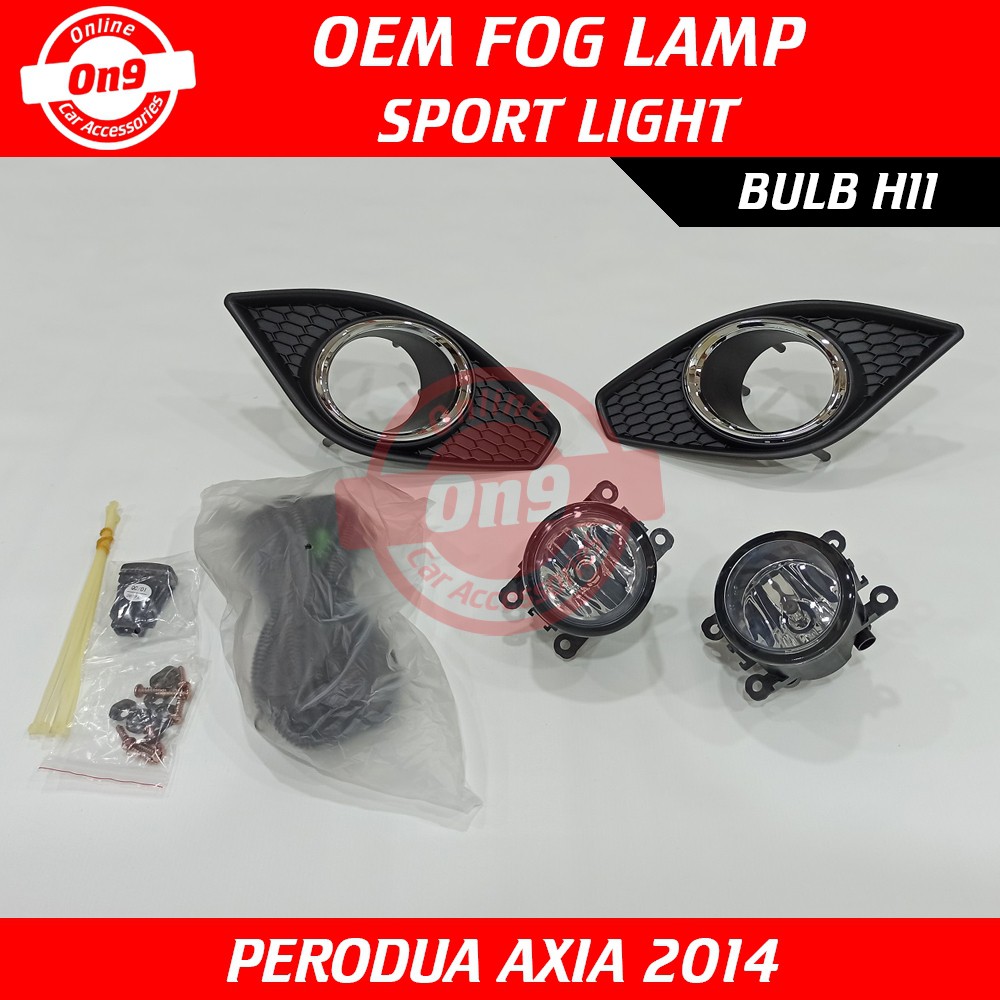 Perodua Axia 2014 2015 2016 Standard E & G Spec OEM Fog Lamp Sport ...