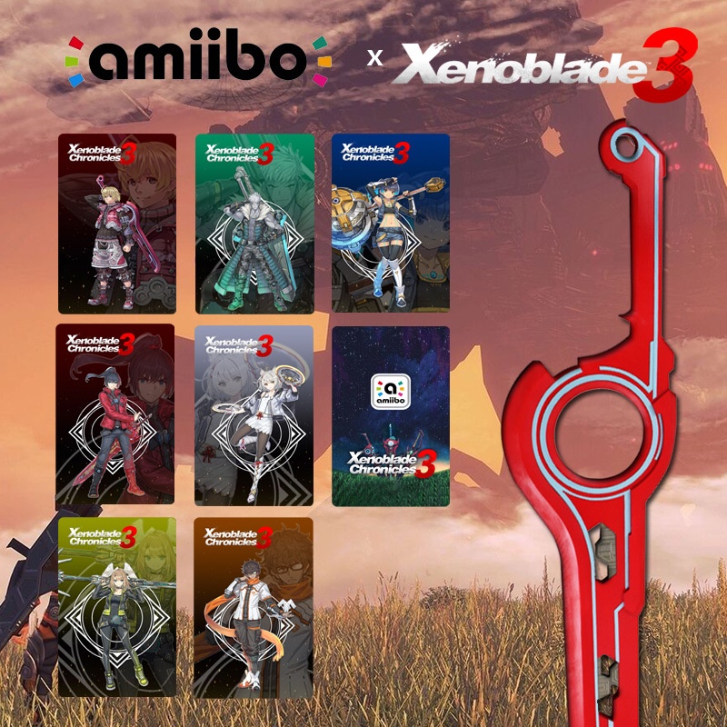Xenoblade 3 Amiibo A Set of 7 Sheets Shulk NS Switch Game Card ...