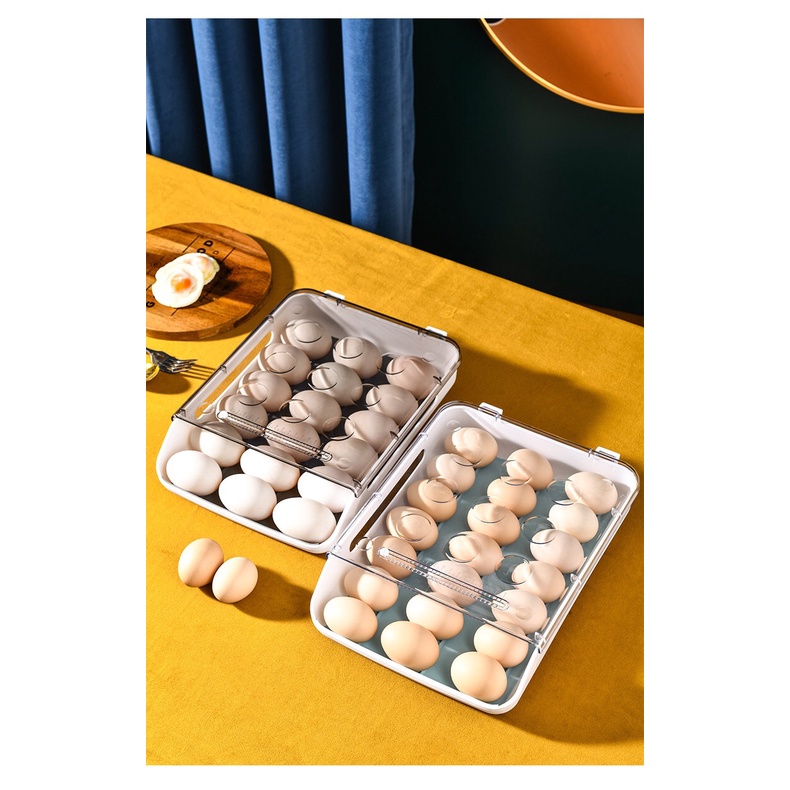 META 18 Grids Egg Drawer Storage Box Container 0260 Bekas Telur Egg ...