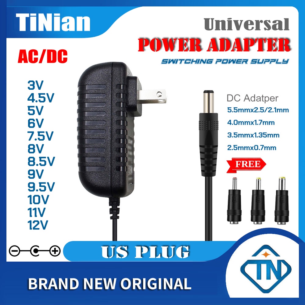 Universal 3V 5V 6V 7.5V 8V 8.5V 9V 9.5V 10V 11V 12V 200mA 300mA 500mA ...