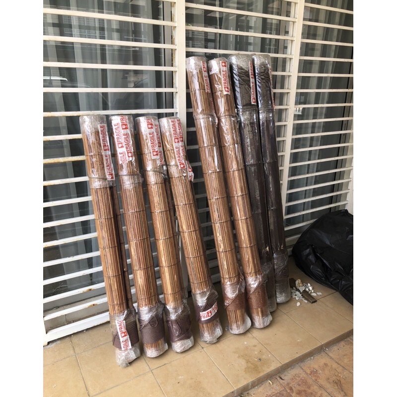 Bidai Buluh / Bidai kayu premium / tahan panas / bamboo blind 竹簾/width ...