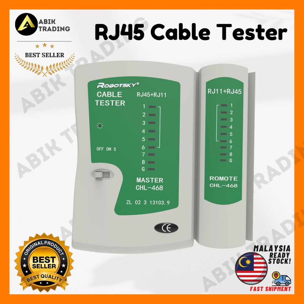 🔥 RJ45 RJ11 RJ12 Cat5 Cat6 LAN Cable Tester Handheld Network Cable ...