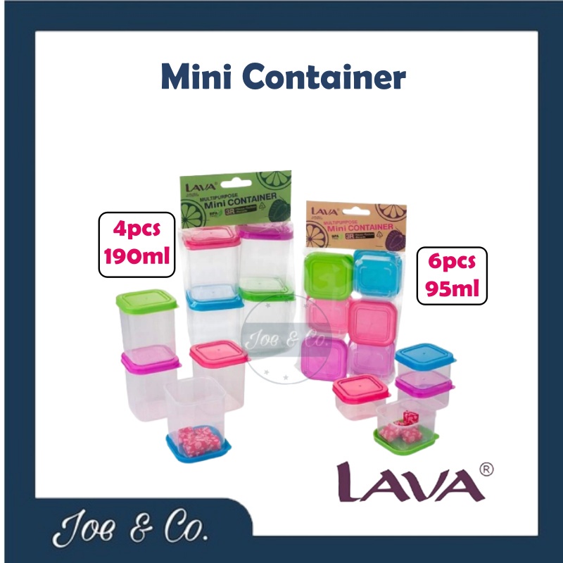 LAVA Multipurpose Mini Container /Transparent Container (95ml x 6pcs ...
