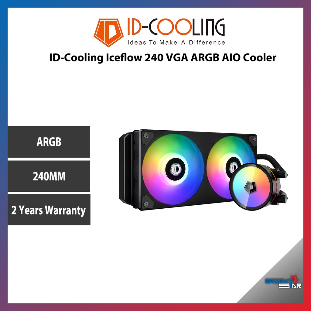 ID-Cooling Iceflow 240 VGA ARGB AIO Cooler | Shopee Malaysia