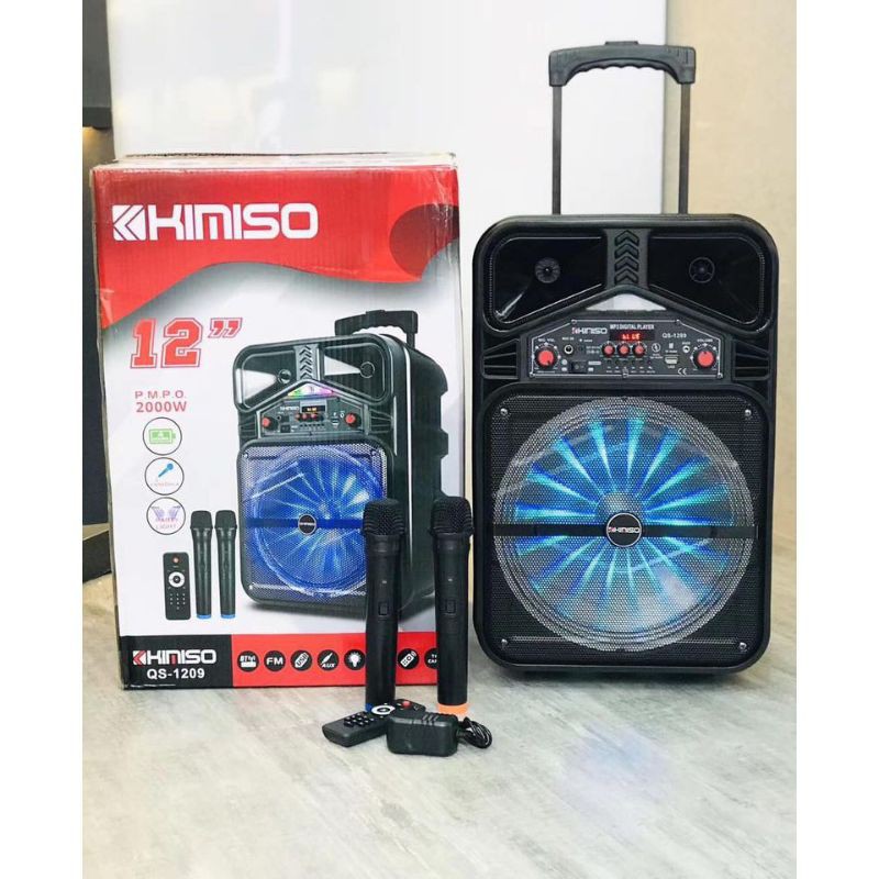 KIMISO QS-1209 MICROPHONE USB & MEMORY CARD KARAOKE AMPLIFIER SPEAKER ...
