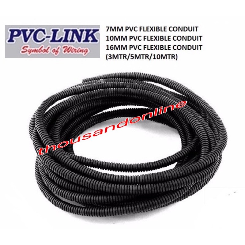 7MM/10MM/11.6MM/13MM/15.8MM/18MM/18.5MM BLACK PVC WIRE LOOM FLEXIBLE ...