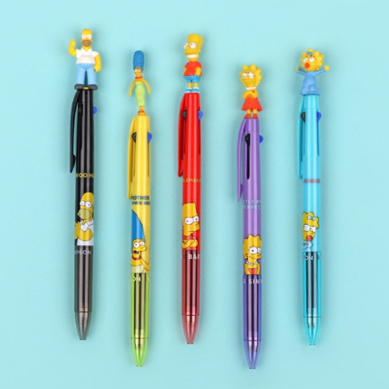 The Simpsons 3colors in a Ball Point Pen Cute Figure Topper Black Red ...