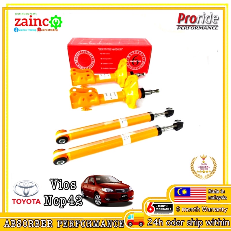 Fast Shipping ABSORBER TOYOTA VIOS NCP42 PERFORMANCE PRORIDE original ...