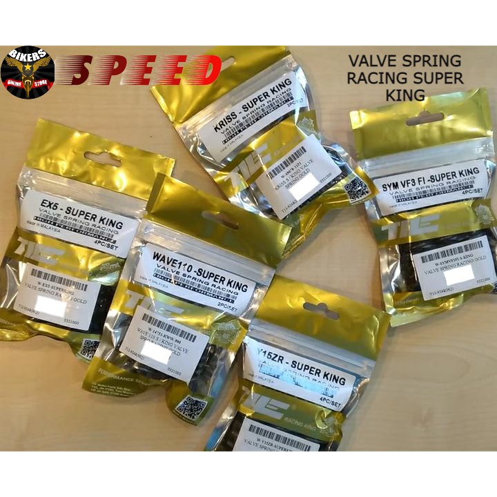 TIE RACING KING VALVE SPRING SUPER KING GOLD EX5 KRISS LAGENDA 115FI ...