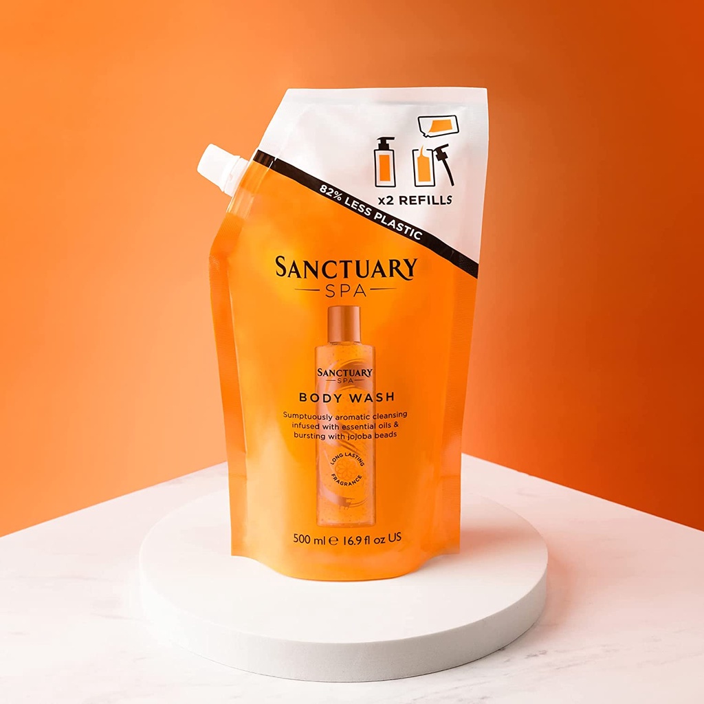 Sanctuary Spa Shower Gel Refill, Vegan Body Wash Refills Bottle Twice ...