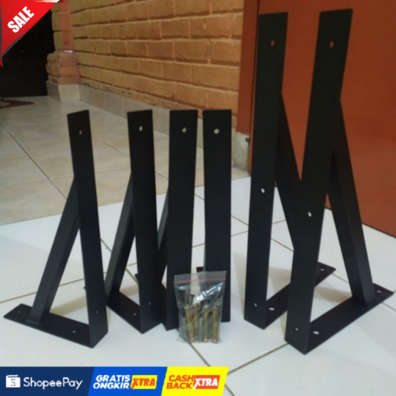 SIKU 25cm Shelf Table Support Iron Elbow 1 set (2pcs) | Shopee Malaysia