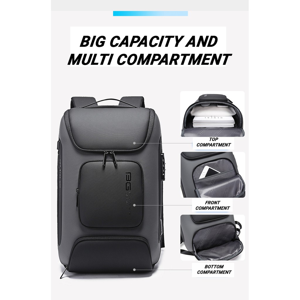 BANGE Rambo Plus Laptop Backpack Bag Anti-Theft Water-Resistant Osuko ...
