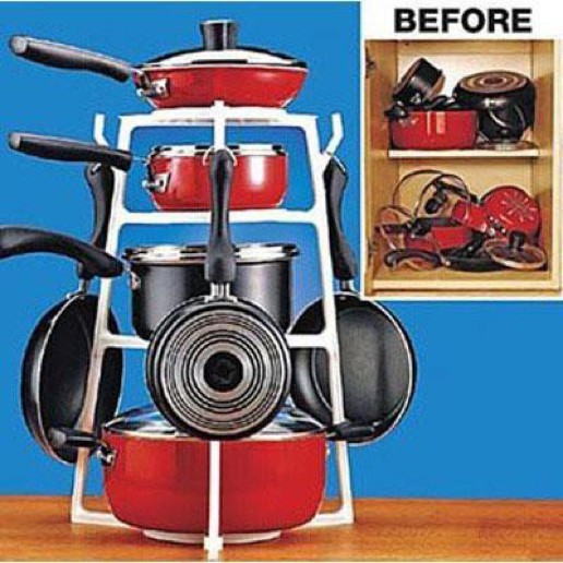 READY STOCK PanTree Cookware Pan Kitchen Rack Pantry Organizer Rak ...