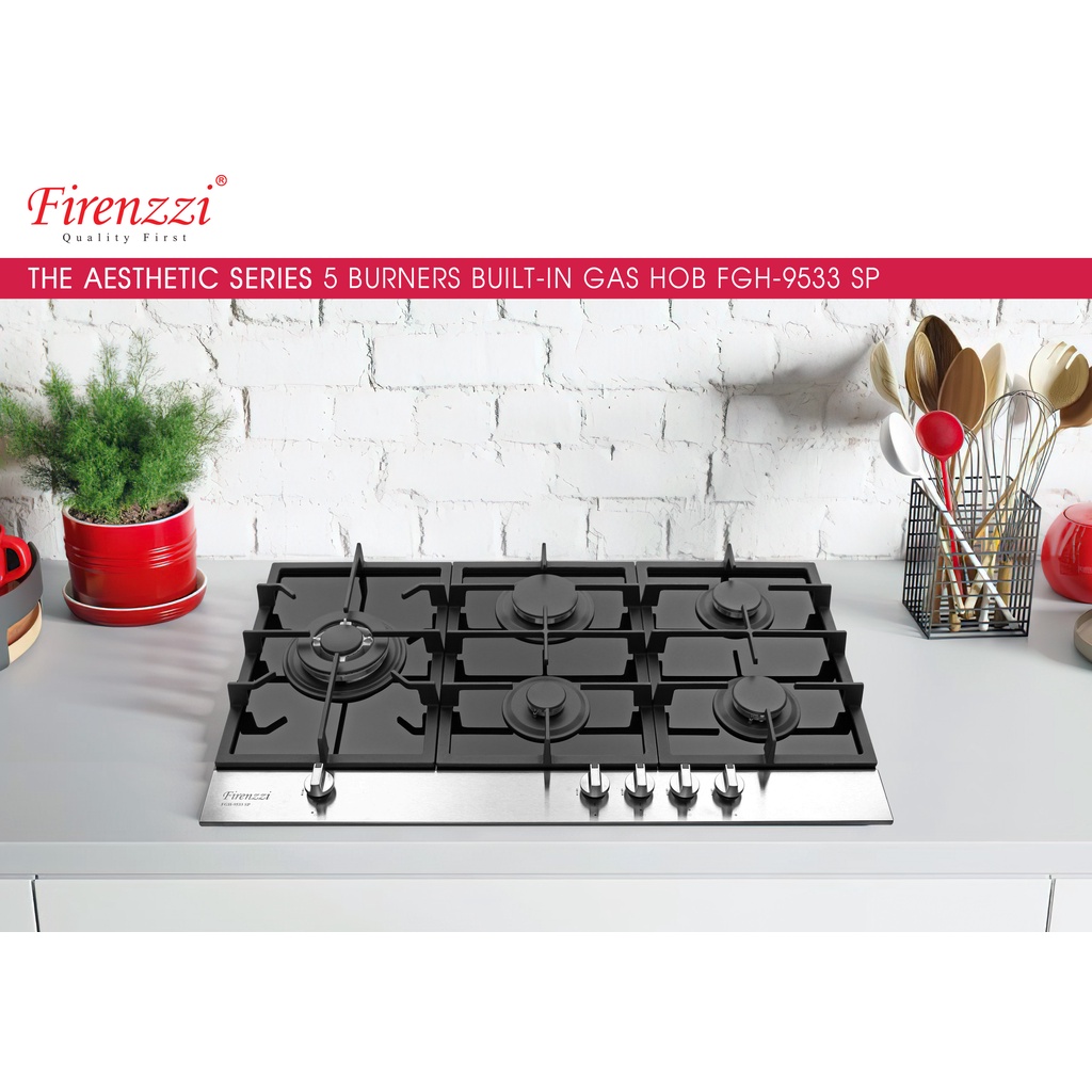 Firenzzi Italian Designer 5 Burners Built-In Gas Hob [Free Stainless ...
