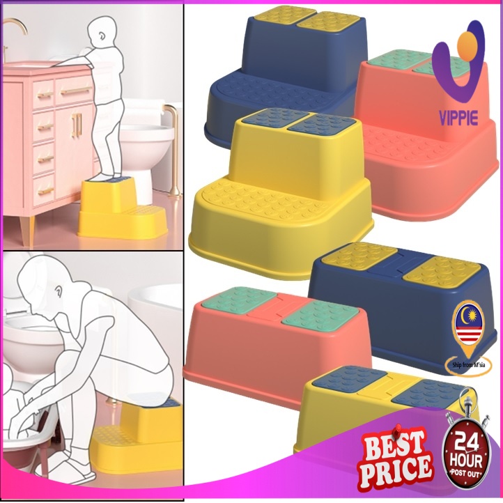 VIPPIE Children Footstool Baby Stool Small Bench Washing Foot Stepping ...