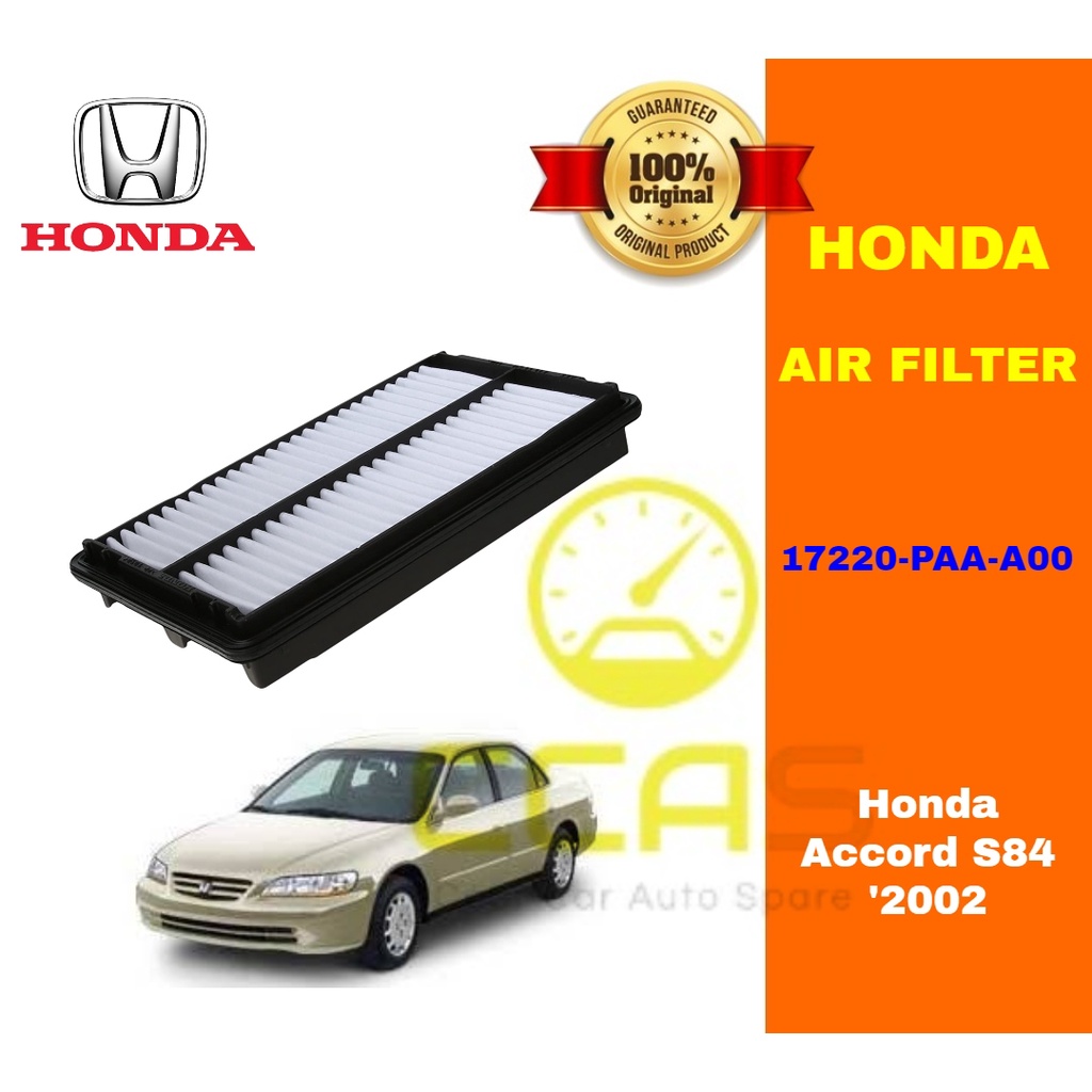 (100% ORIGINAL ) HONDA Air Filter - 17220-PAA-A00 - HD Accord 2002 S84 ...