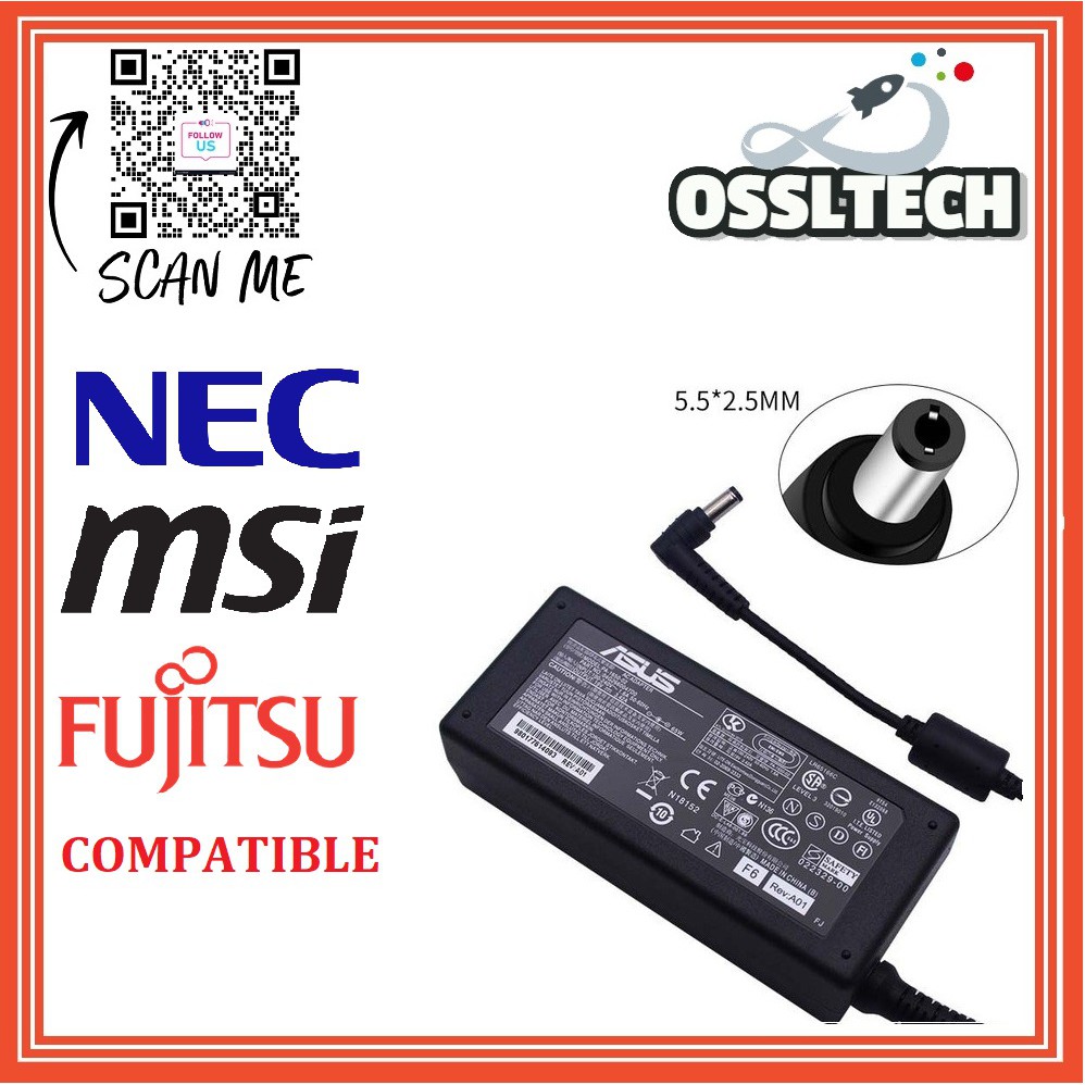MSI / NEC / FUJITSU/ LENOVO OEM AC ADAPTER POWER CABLE OUTPUT 19V 3.42A ... MSI / NEC / FUJITSU/ LENOVO OEM AC ADAPTER POWER CABLE OUTPUT 19V 3.42A ...