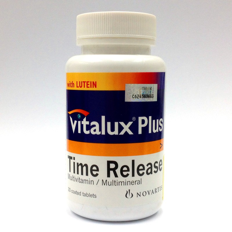 Vitalux Plus Time Release Multivitamin / Multimineral Coated Tablet 30 ...