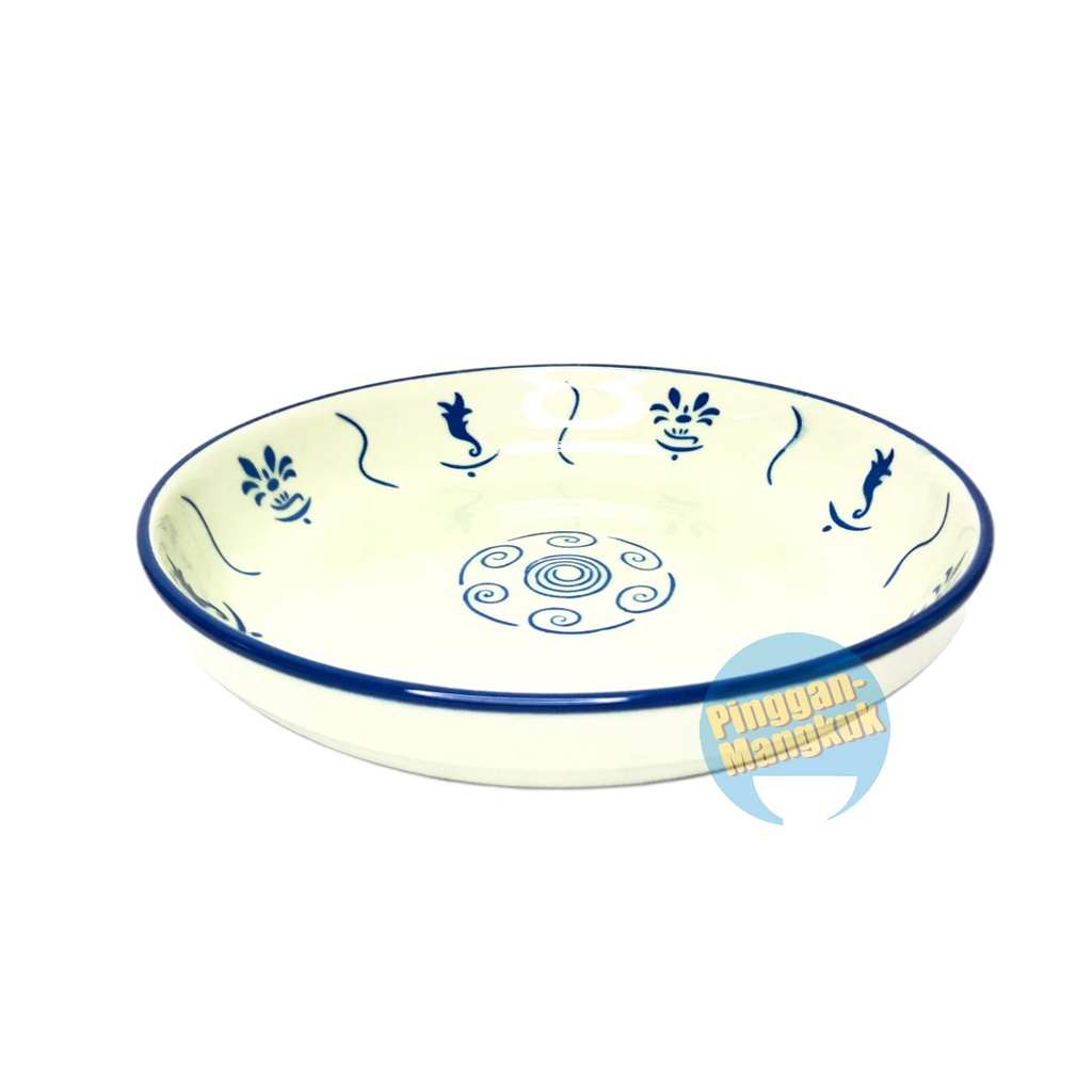 Chinese Antique Porcelain Sunflower Blue and White Ceramic Rice Plate ...