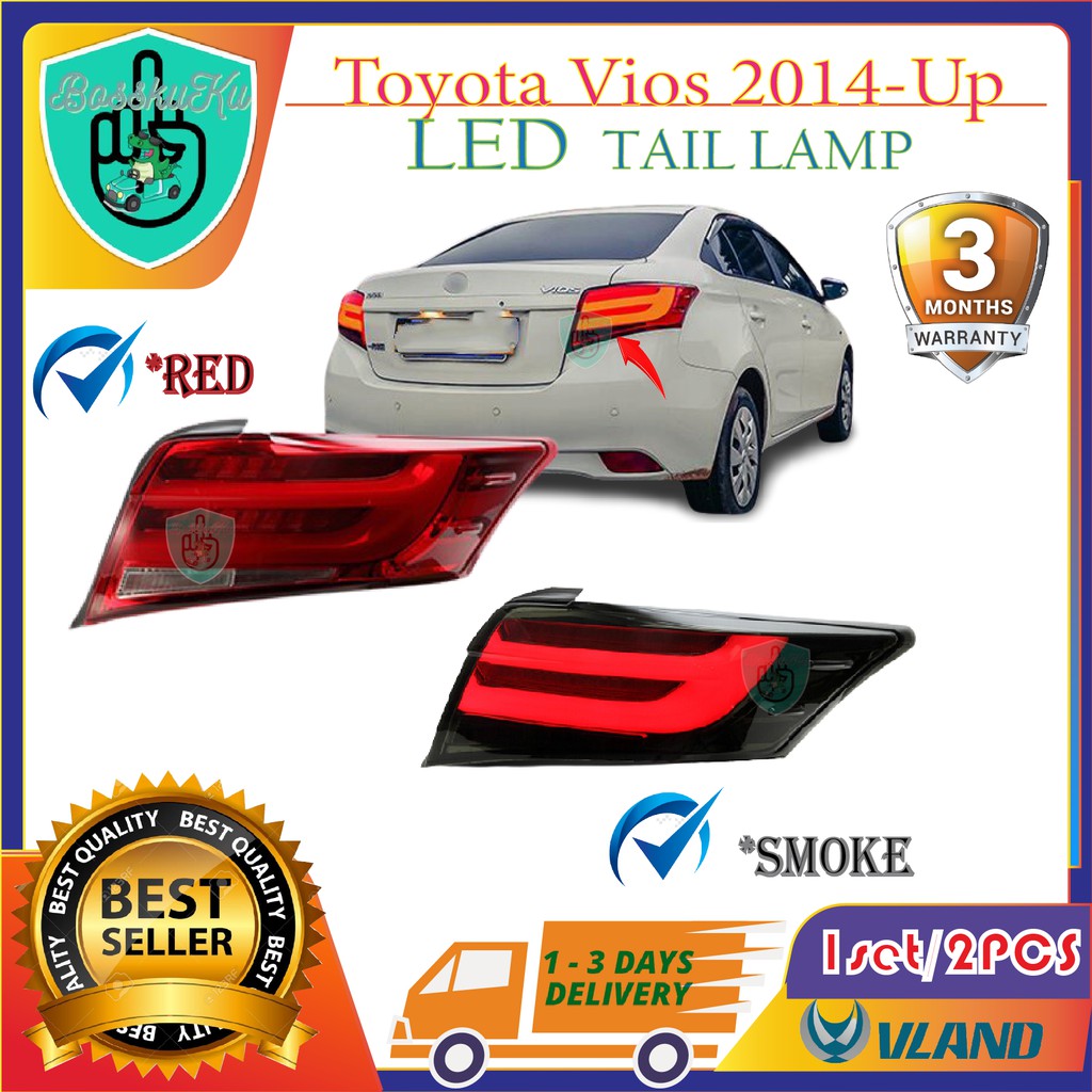 VLAND TOYOTA VIOS 2014-UP LED TAIL LAMP | Shopee Malaysia