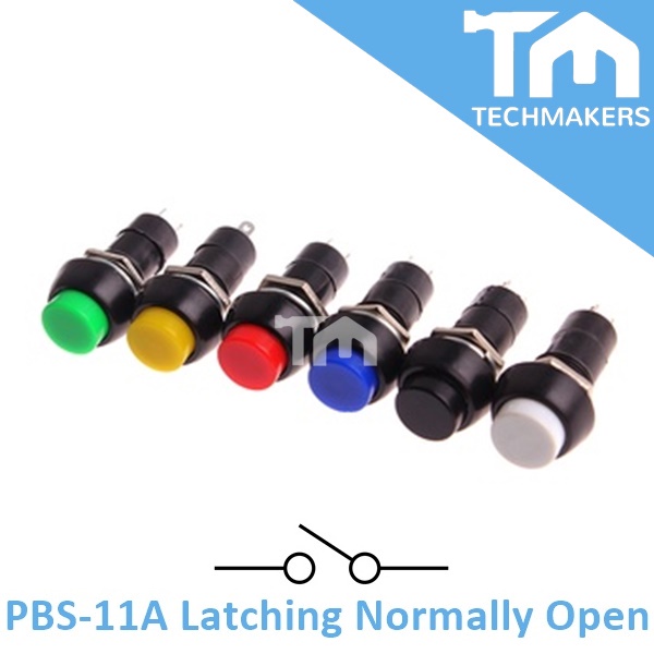 PBS-11A 12mm Latching Auto-Lock Switch Push Button 240VAC 3A | Shopee ...