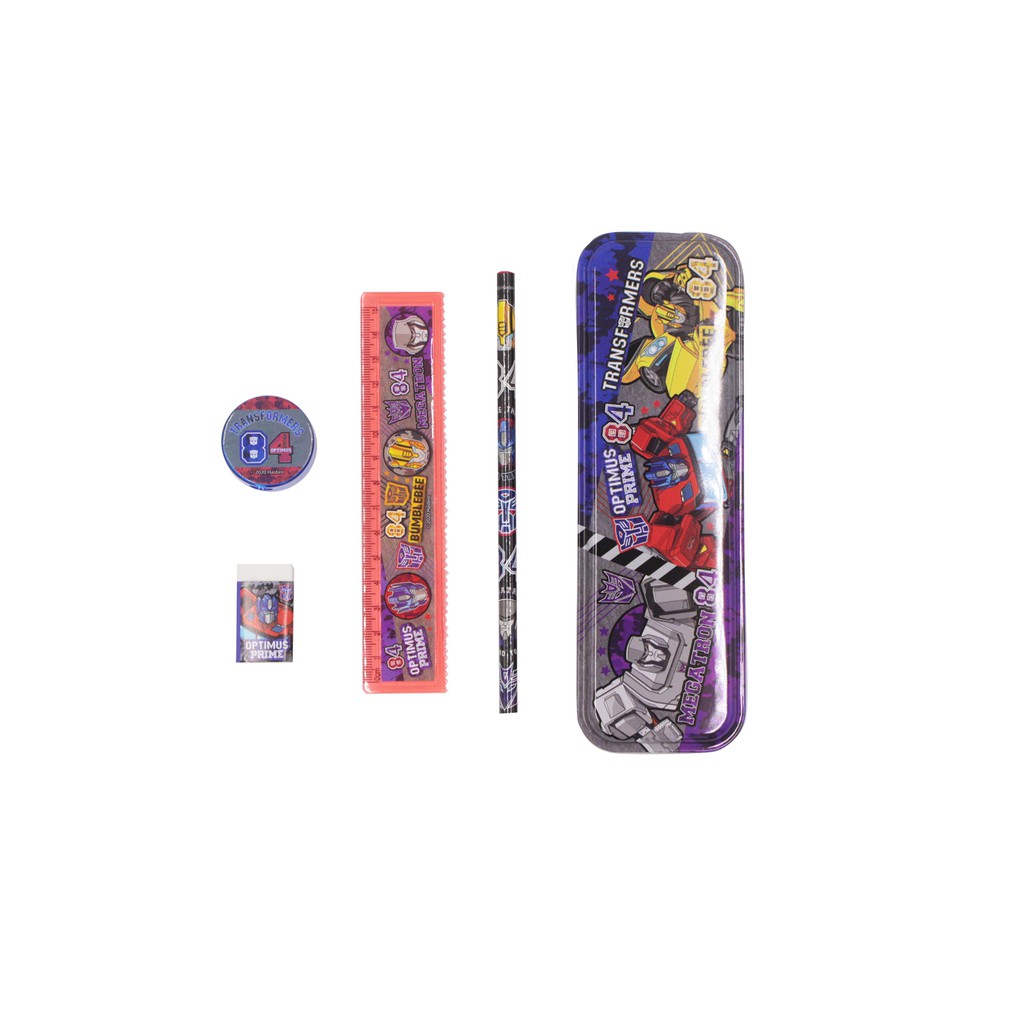 Transformers Children 5 in 1 School Stationery Set - Red Colour ...