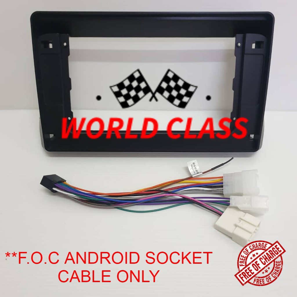 TOYOTA WISH 2009-2019 10" ANDROID CASING (FREE PLUG & PLAY CABLE ...