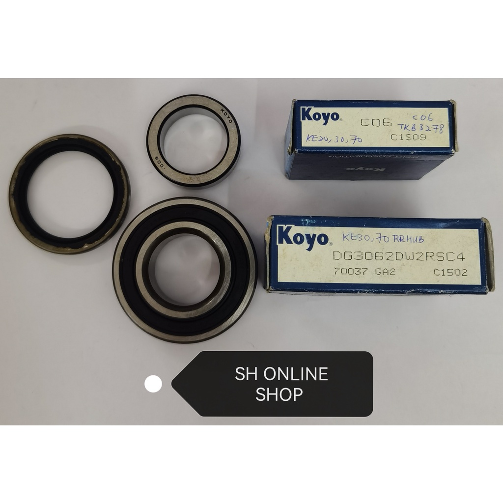 Rear Wheel Bearing (100% KOYO JAPAN)+Cone+Oil Seal for Toyota Corolla ...