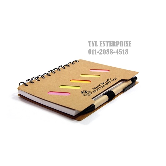 Spiral Small Notepad Custom made / papan nota lengkung lingkaran dibuat ...