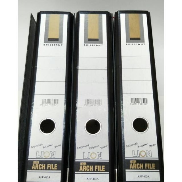 Lion File Brilliant Gold Label 3"Lever Arch File AFF 403A | Shopee Malaysia