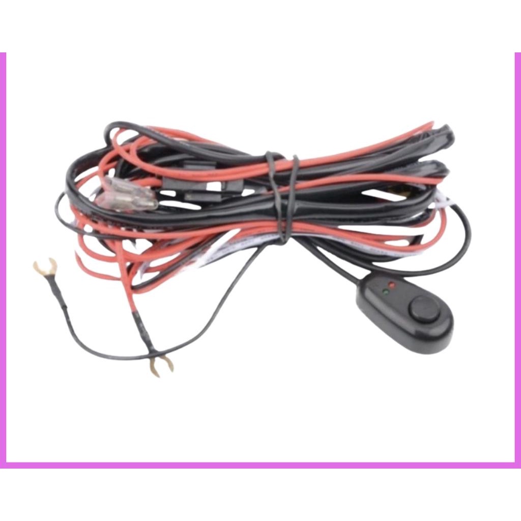 WIRING LED WORK LIGHTCABLE WIRE [40A] [12V]wire kit relay set | Shopee ...