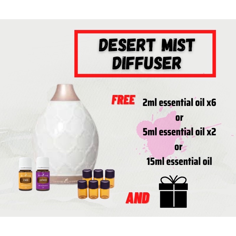 Desert Mist Diffuser 💯original Young Living + FREE GIFT ( ONE year ...