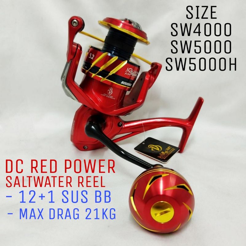 🔥🔥 NEW!! 🔥🔥 DEVIL CRAFT RED POWER SALTWATER SPINNING REEL | Shopee Malaysia