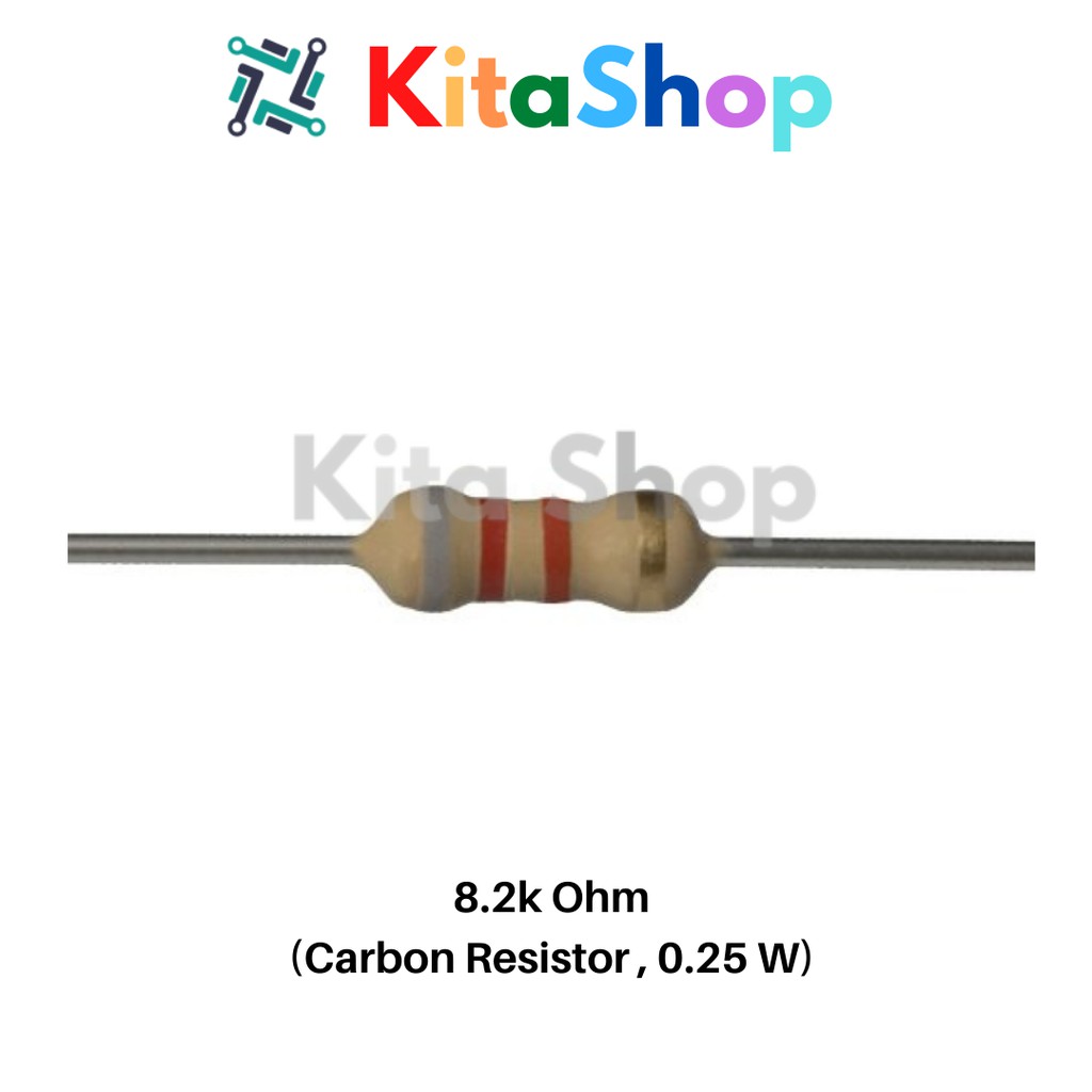 Resistor 8.2k Ohm (Carbon - 0.25W) | Shopee Malaysia