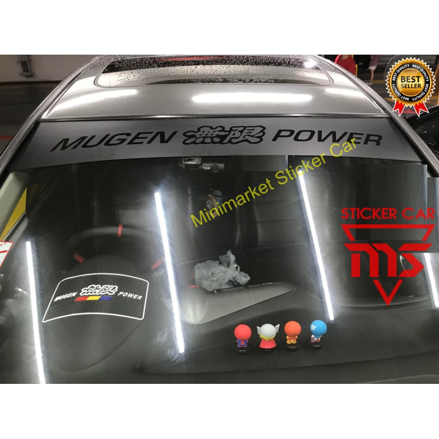 Mugen POWER Front Windshield Car STICKER Block Writing BOLONG | Shopee ...