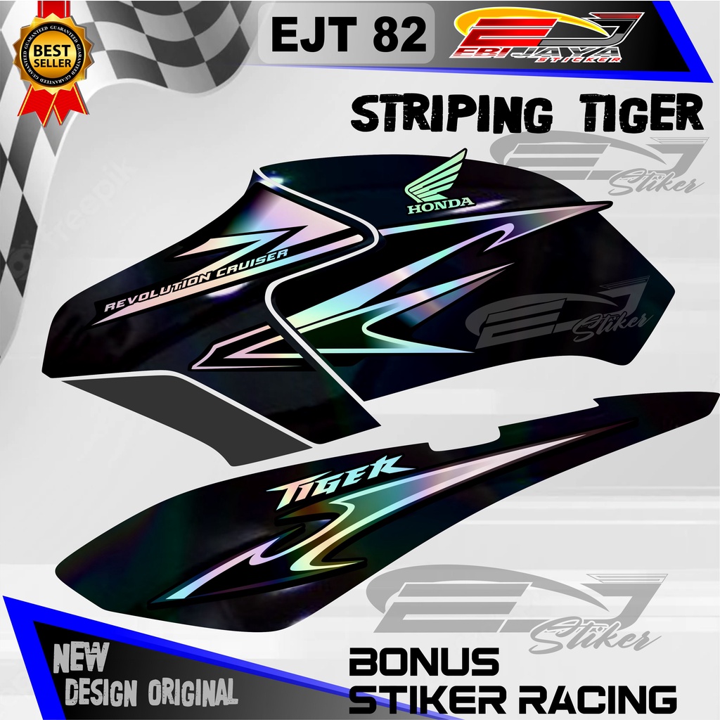 Tiger REVO STRIPING RAINBOW HOLOGRAM VARIATIONS / TIGER MOTORCYCLE ...